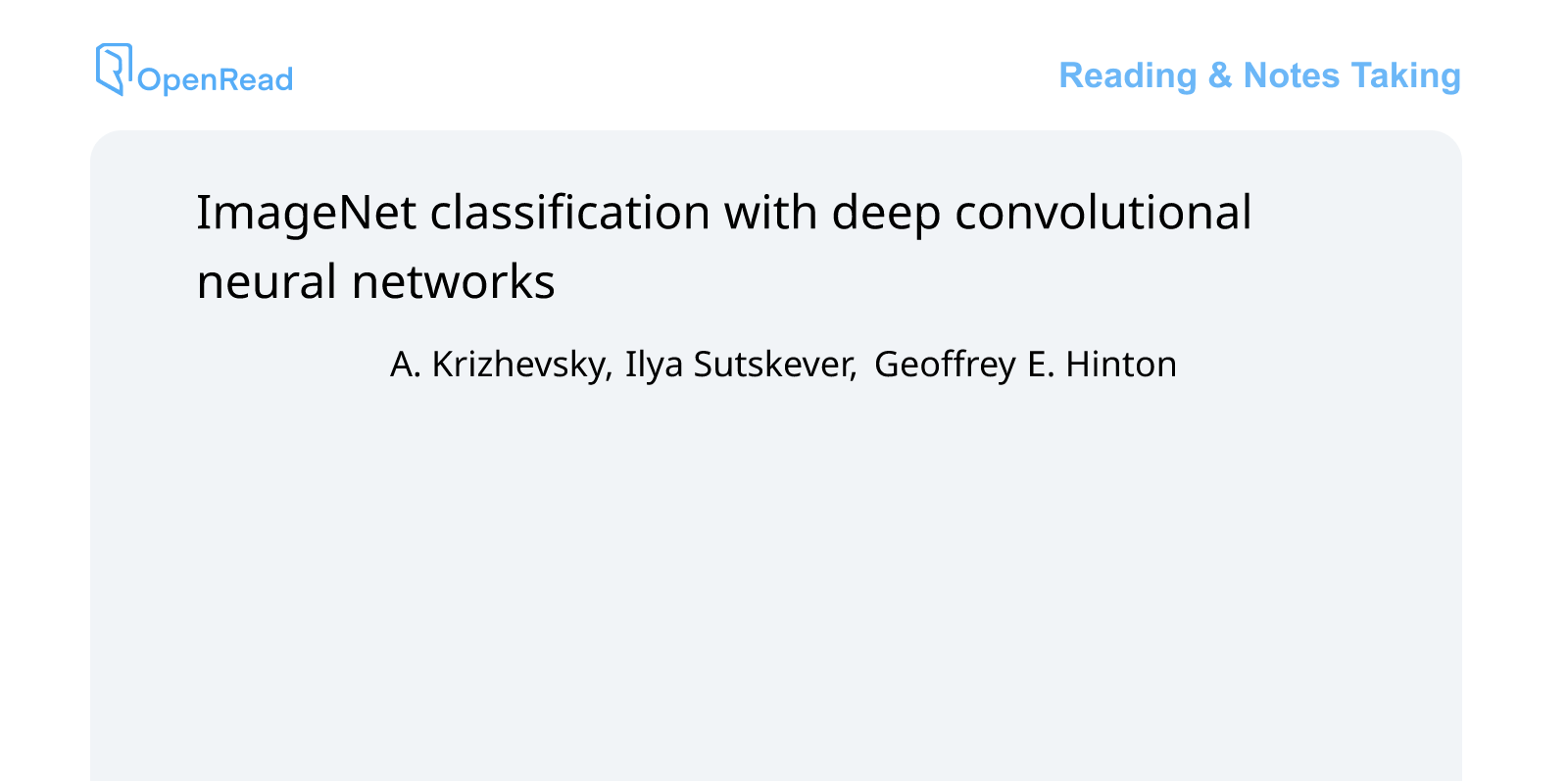 ImageNet classification with deep convolutional neural networks