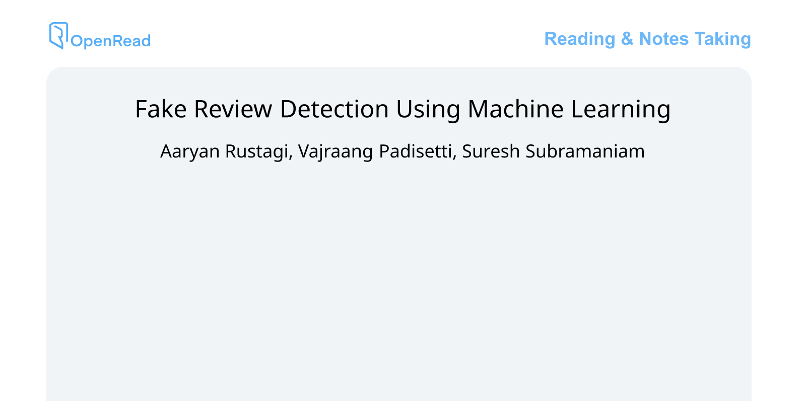 Fake Review Detection Using Machine Learning