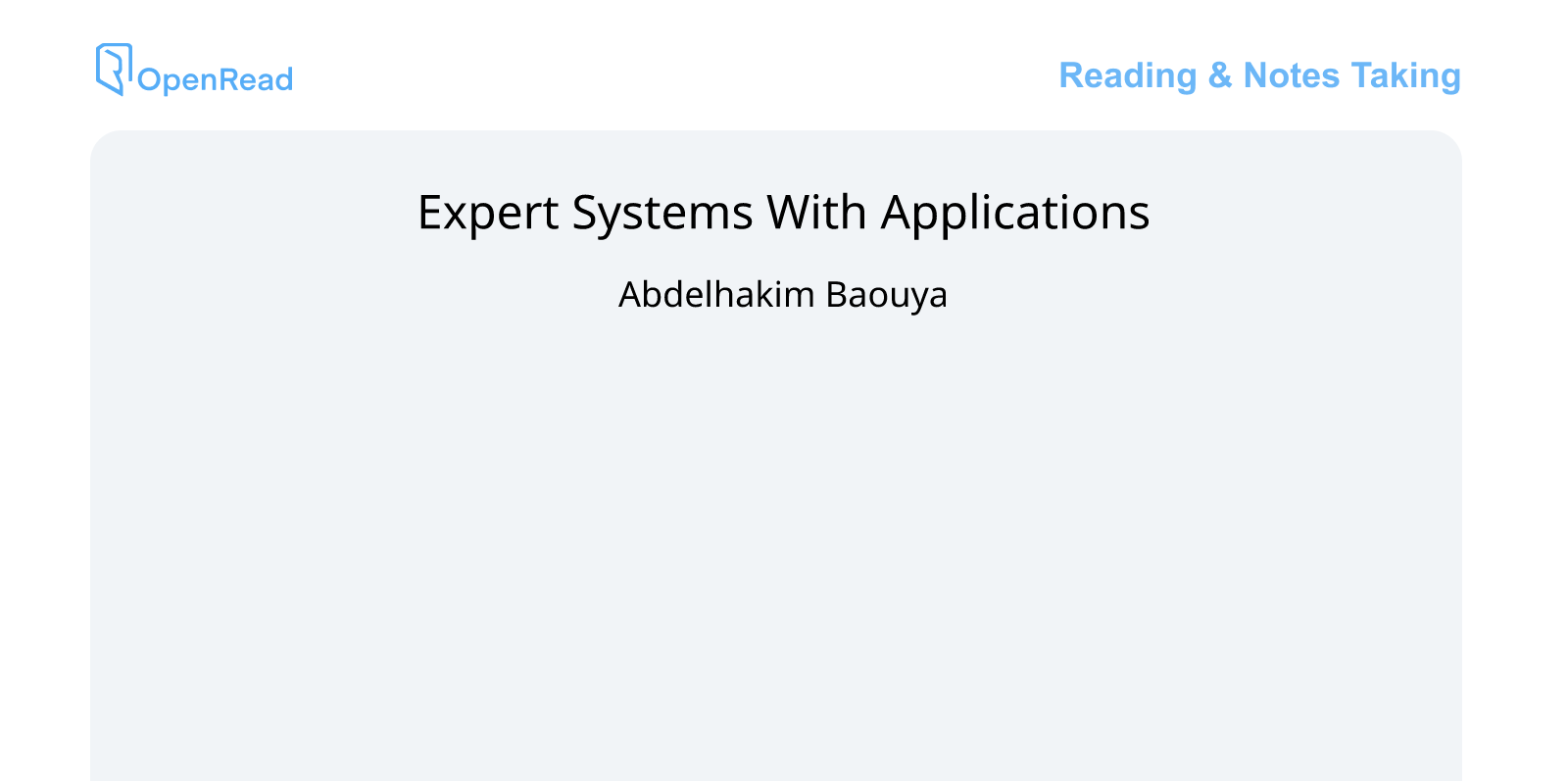 Expert Systems With Applications