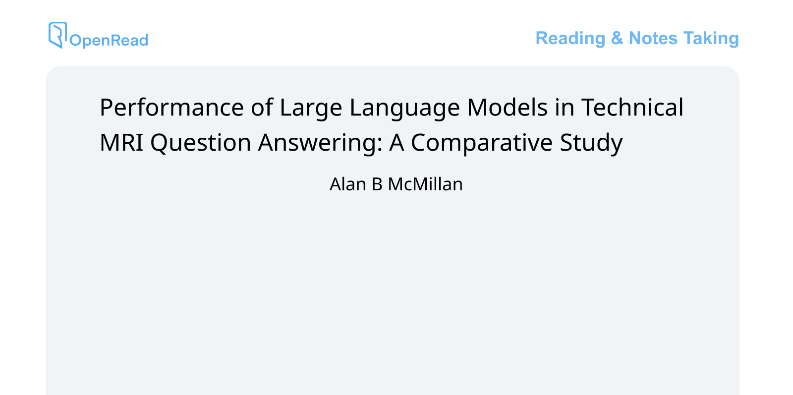 Performance of Large Language Models in Technical MRI Question Answering: A Comparative Study