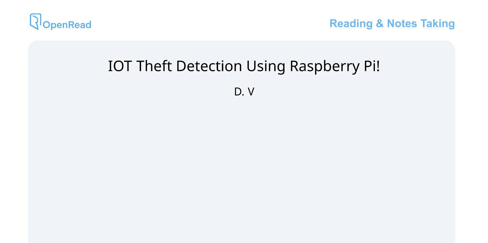 IOT Theft Detection Using Raspberry Pi!