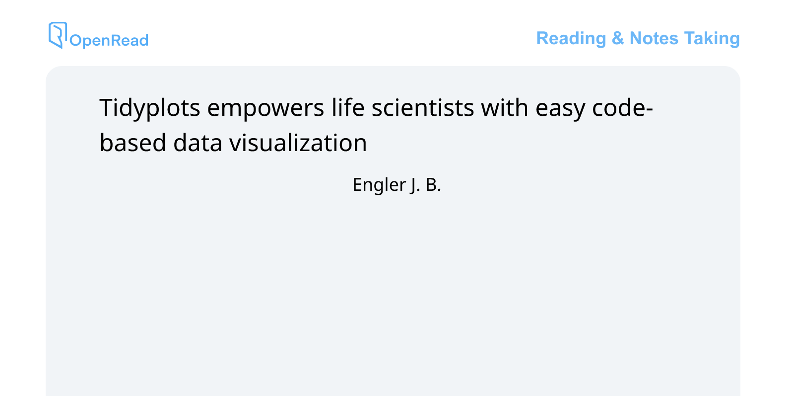 Tidyplots empowers life scientists with easy code-based data visualization