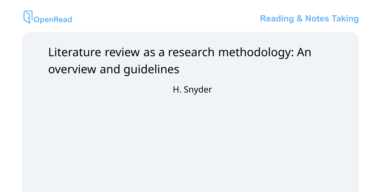 Literature review as a research methodology: An overview and guidelines