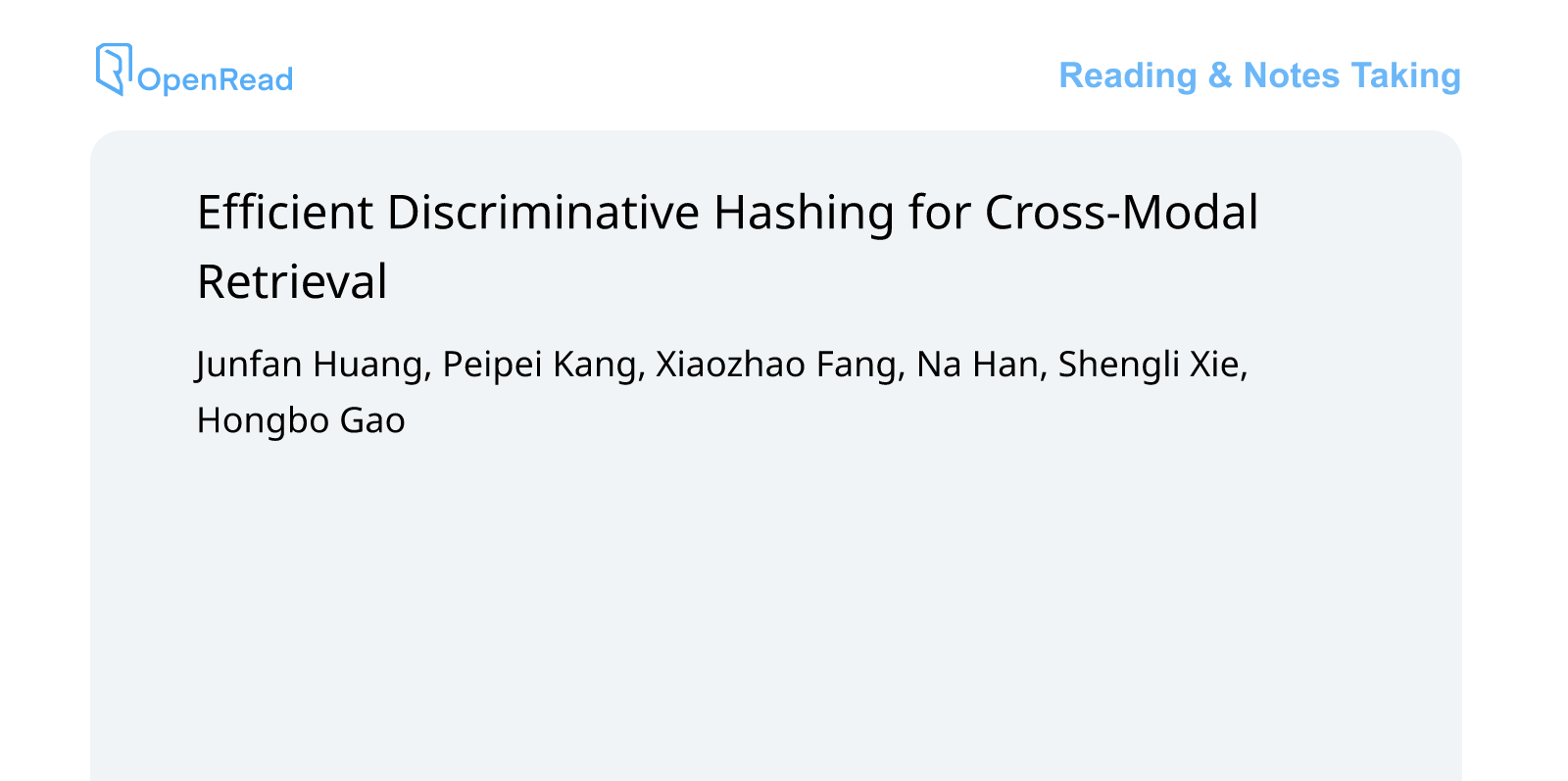Efficient Discriminative Hashing for Cross-Modal Retrieval