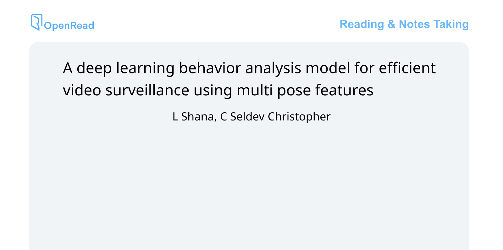 A deep learning behavior analysis model for efficient video surveillance using multi pose features