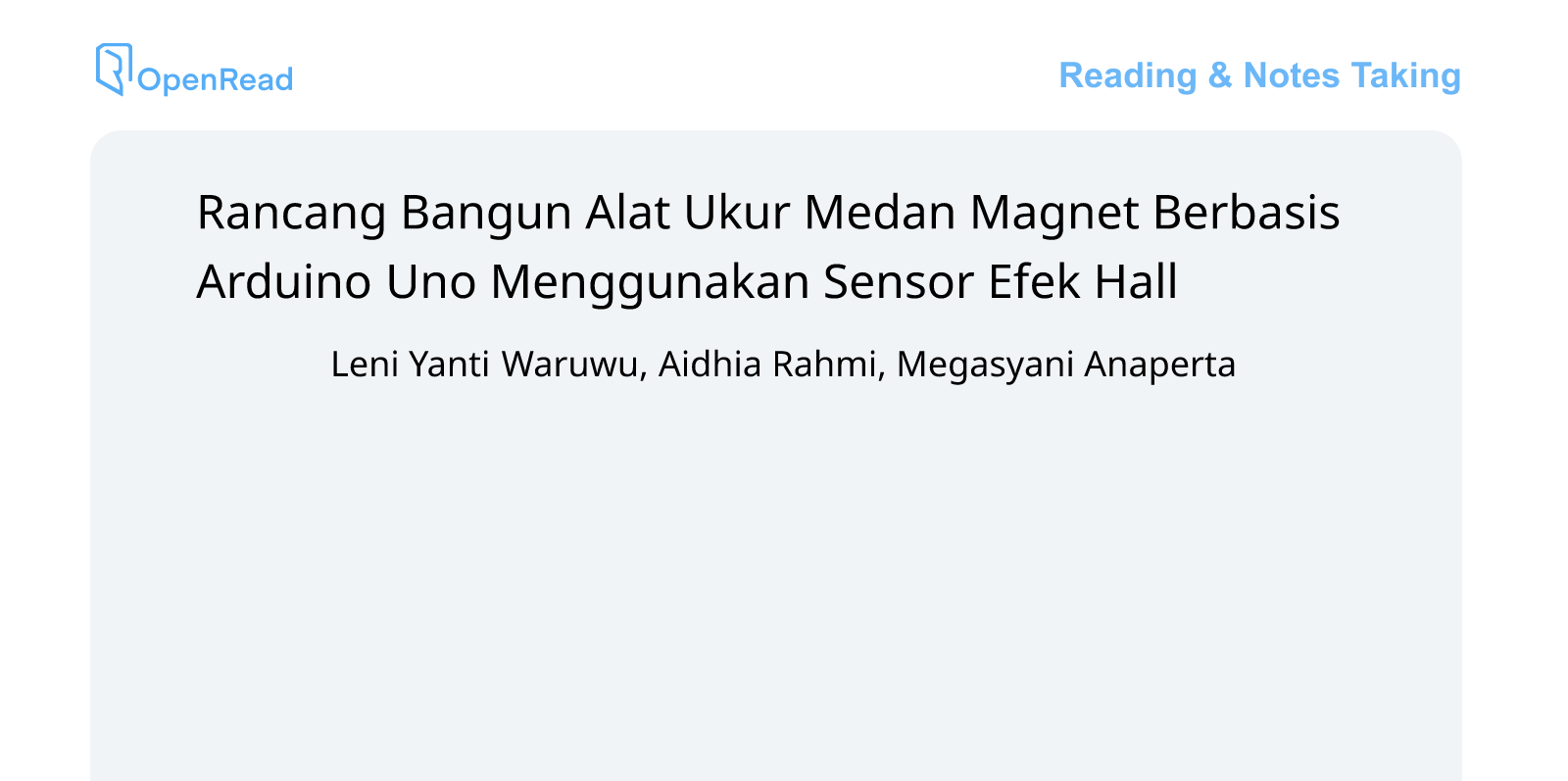 Rancang Bangun Alat Ukur Medan Magnet Berbasis Arduino Uno Menggunakan ...