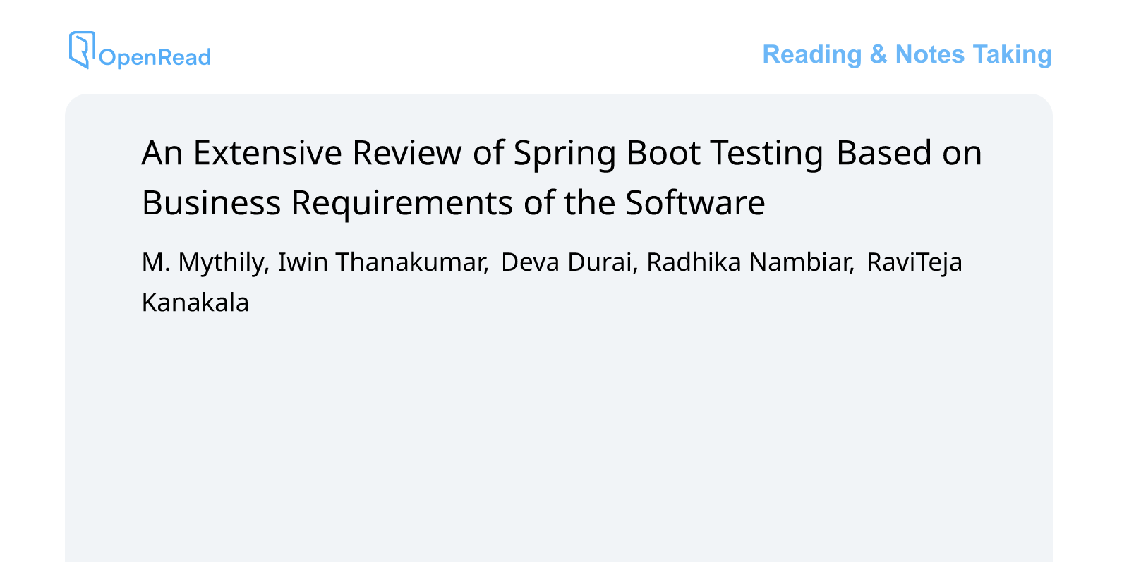 An Extensive Review of Spring Boot Testing Based on Business ...