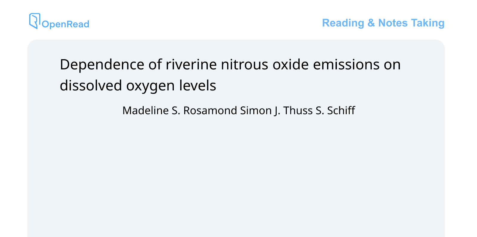 Dependence of riverine nitrous oxide emissions on dissolved oxygen levels