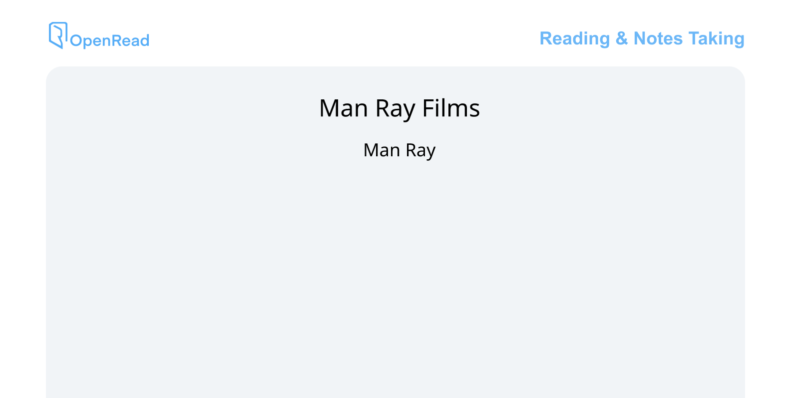 Man Ray Films