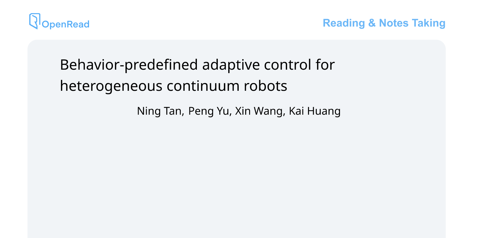 Behavior-predefined adaptive control for heterogeneous continuum robots