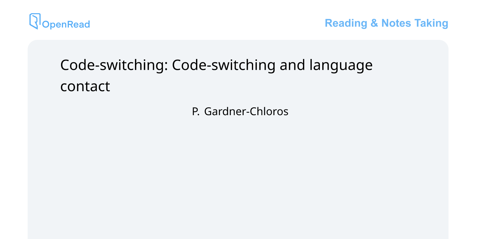 Code-switching: Code-switching and language contact