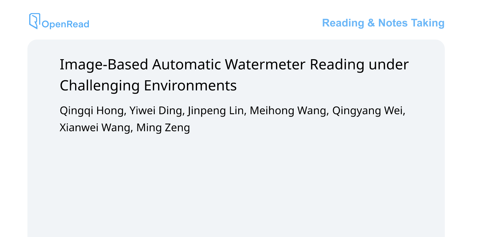 Image-Based Automatic Watermeter Reading under Challenging Environments