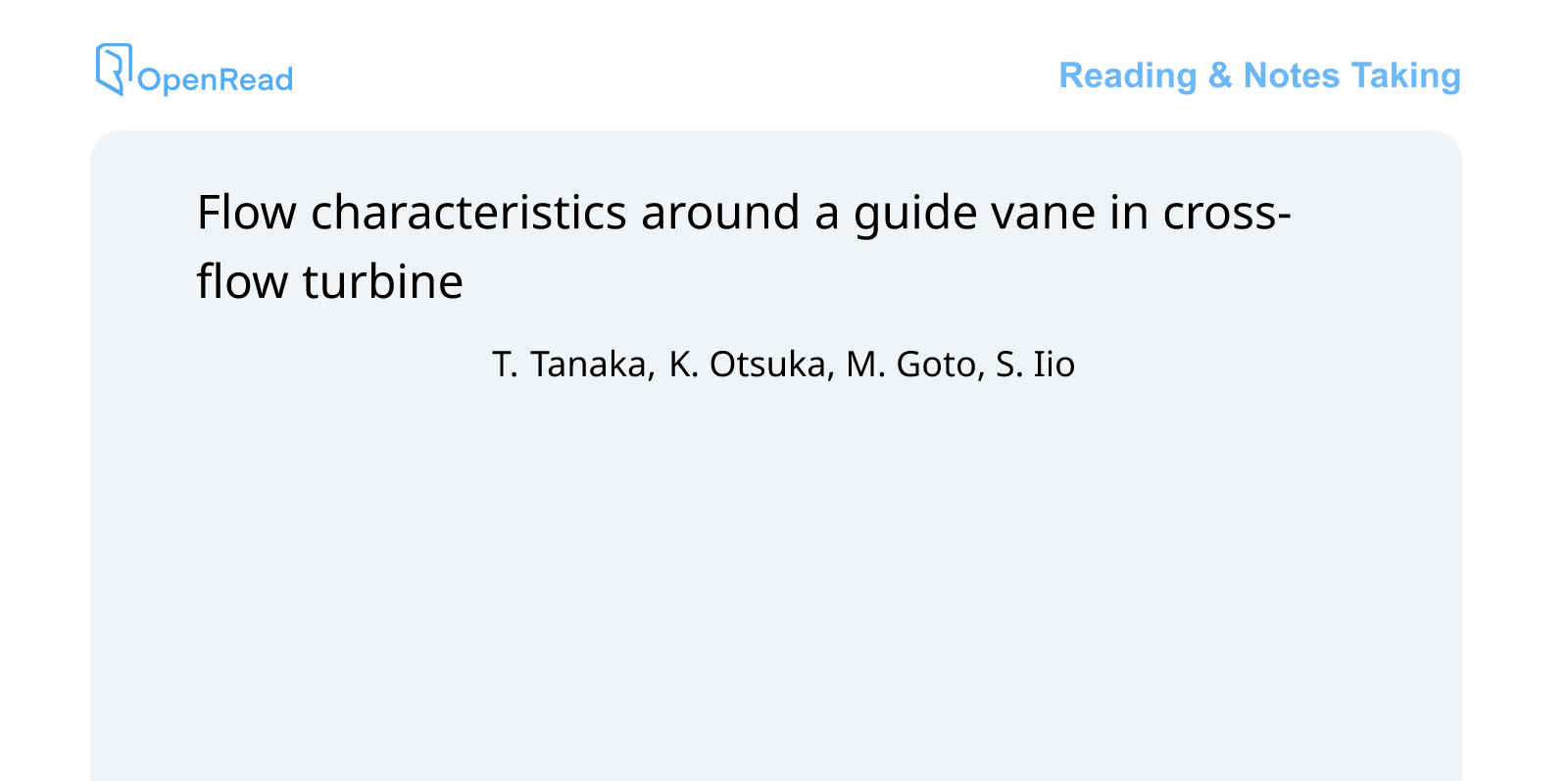 Flow characteristics around a guide vane in cross-flow turbine