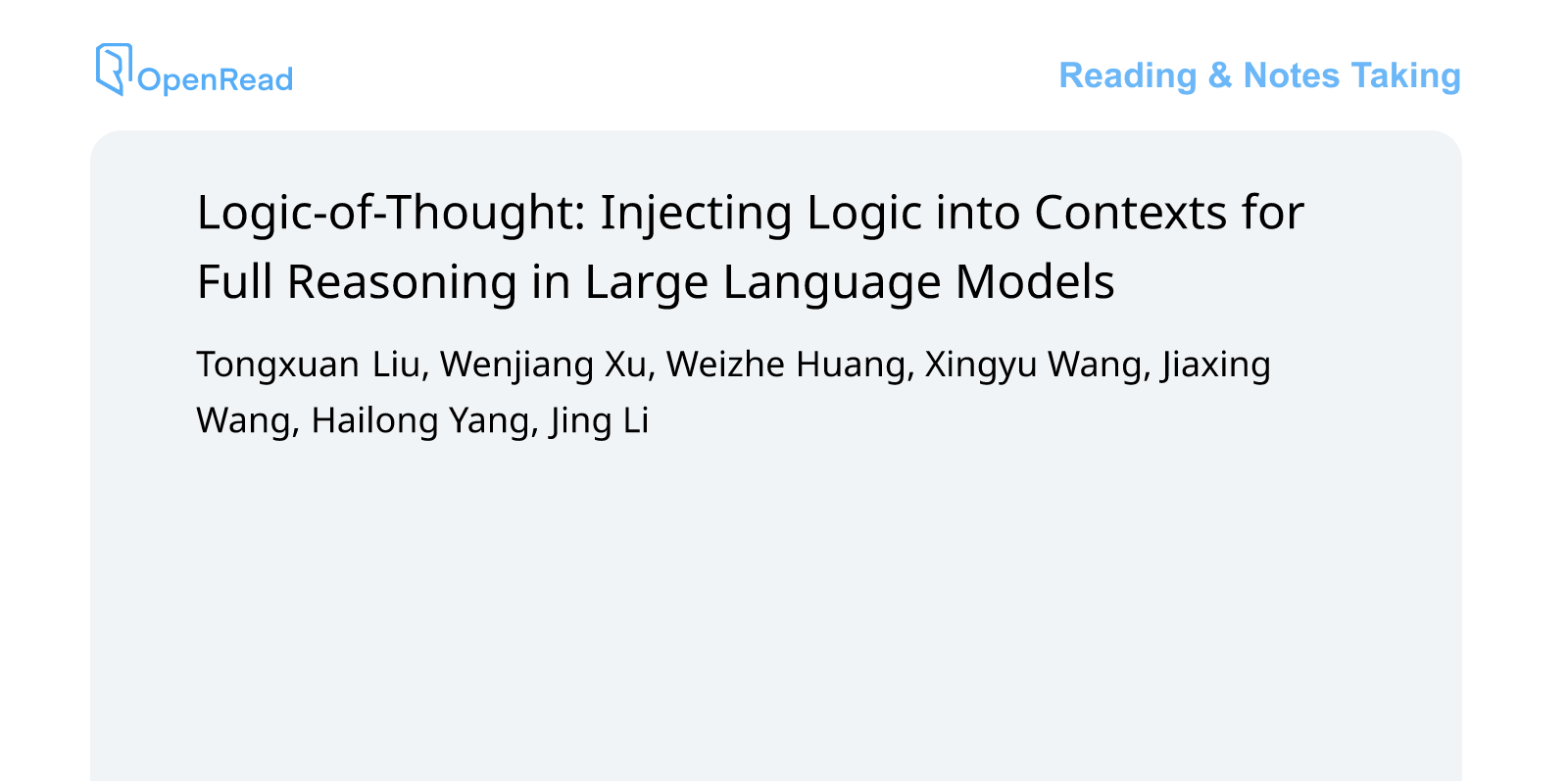 Logic-of-Thought: Injecting Logic into Contexts for Full Reasoning in Large Language Models
