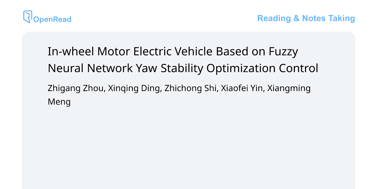 In-wheel Motor Electric Vehicle Based on Fuzzy Neural Network Yaw Stability Optimization Control