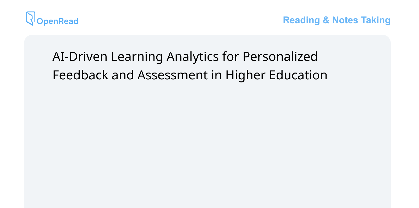 AI-Driven Learning Analytics for Personalized Feedback and Assessment in Higher Education