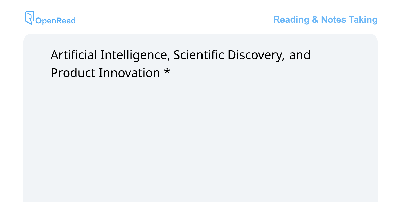 Artificial Intelligence, Scientific Discovery, and Product Innovation