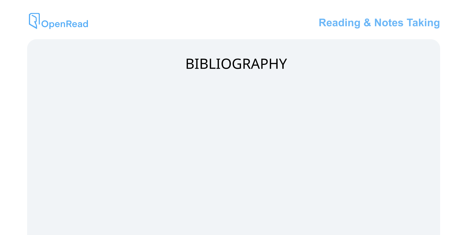 BIBLIOGRAPHY