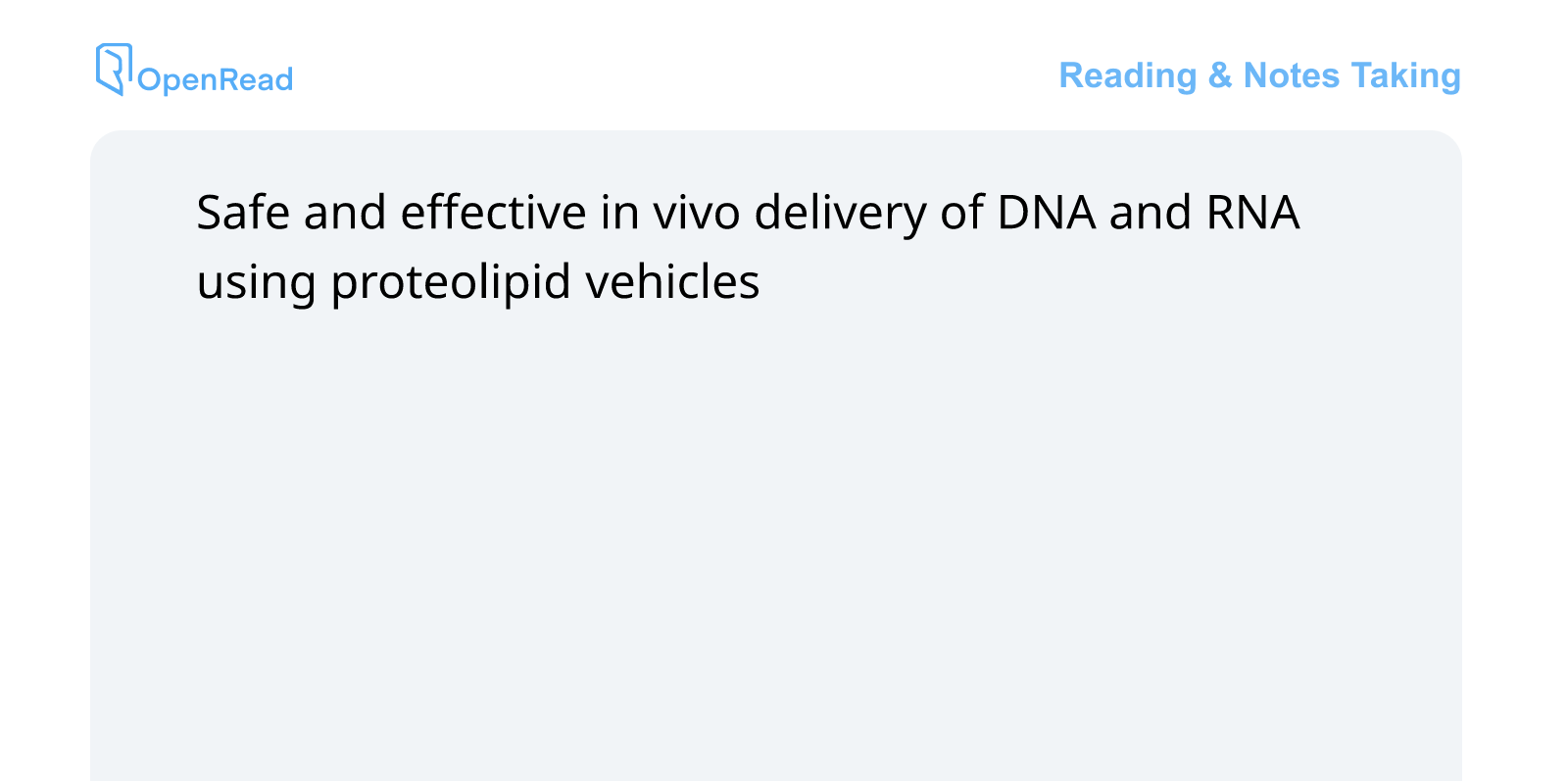 Safe and effective in vivo delivery of DNA and RNA using proteolipid ...