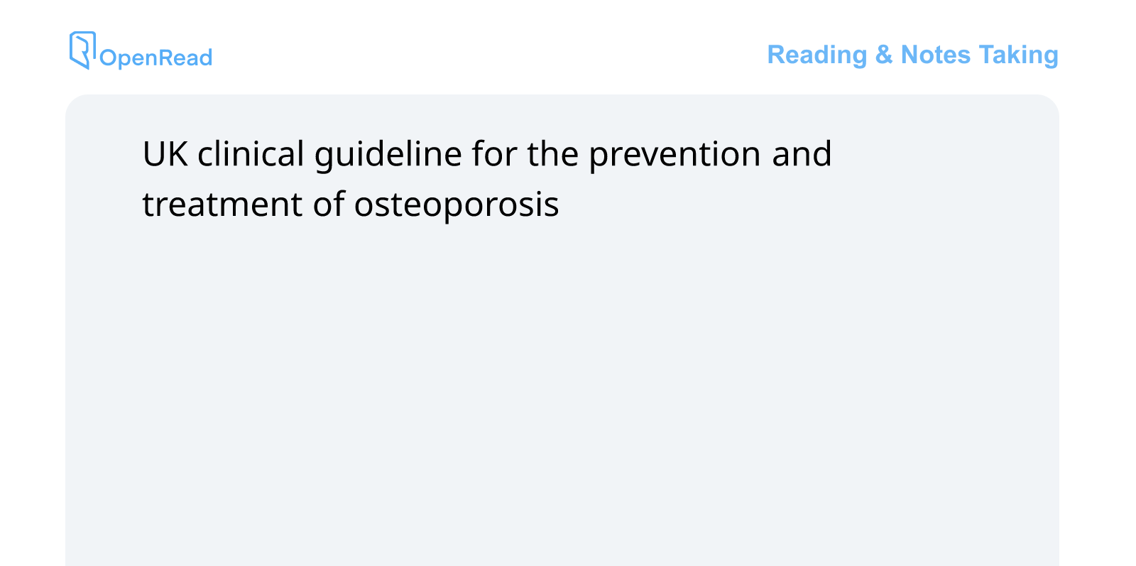 UK clinical guideline for the prevention and treatment of osteoporosis